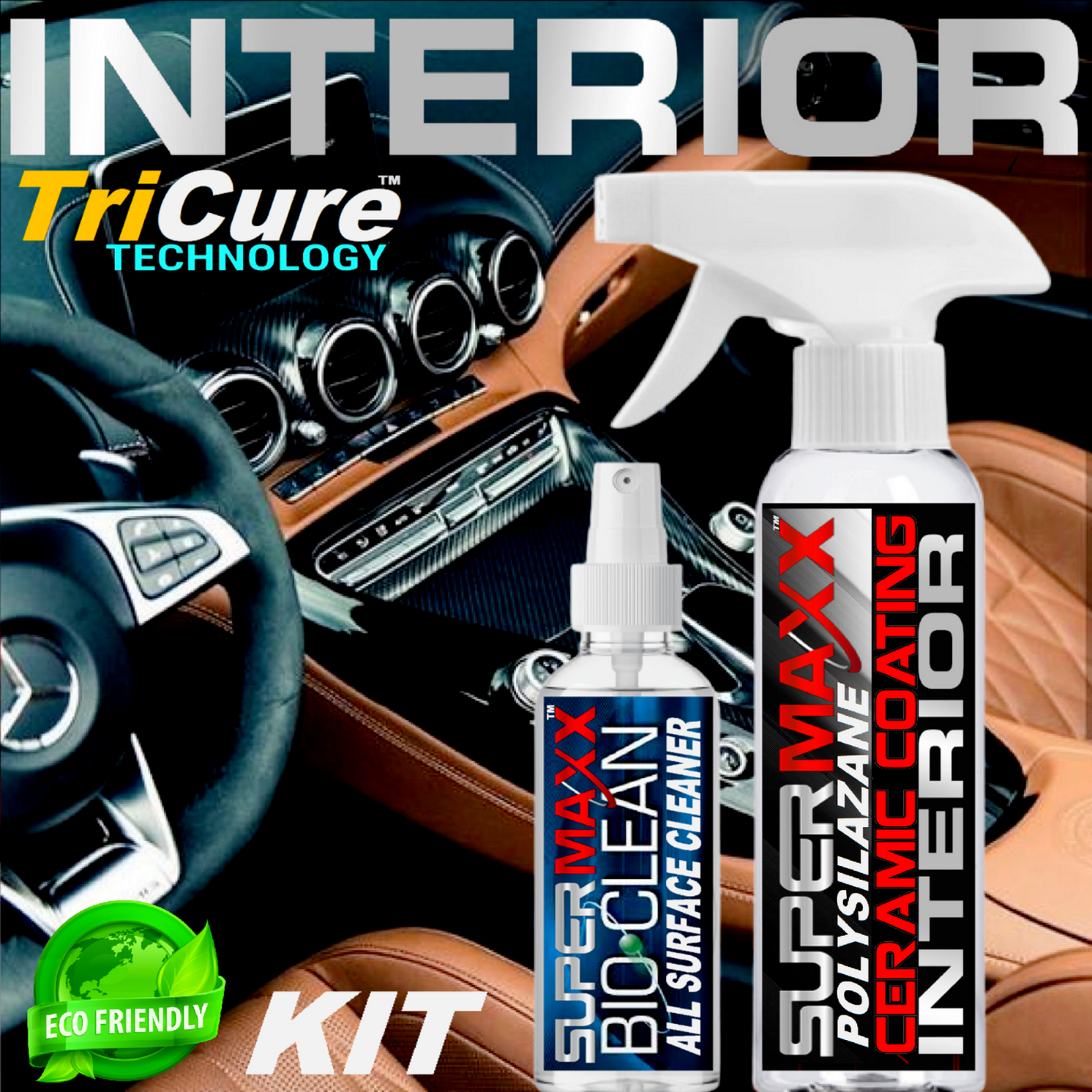 CAR INTERIOR PROTECTION, POLYSILAZANE CERAMIC COATING - KIT (Bioclean ...